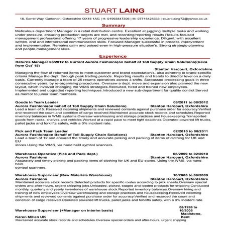 Stuart Laing CV | PDF