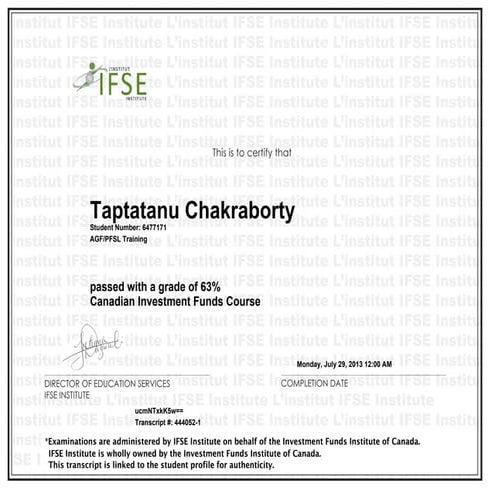 IFSE TRANSCRIPT | PDF