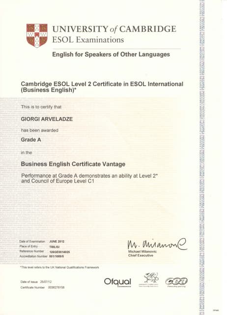 PWC Certificate | PDF