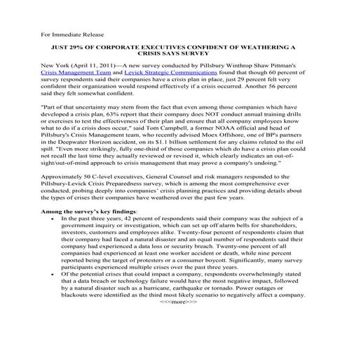 Crisis Management Survey Pdf