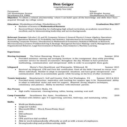 Alex's Resume | DOCX