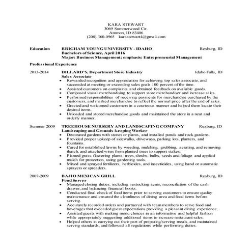 folasade resume 3 | DOC