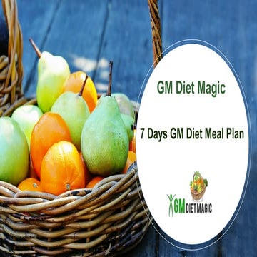 7 Days Gm Diet Meal Plan | PPT