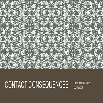 Contact Consequences 2 | PPT