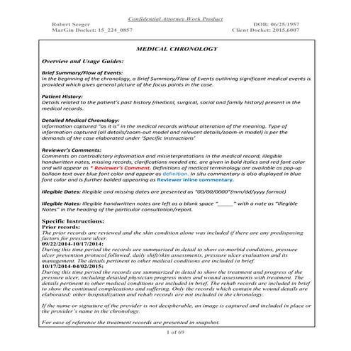 15_224 - SAMPLE - Medical Chronology | PDF