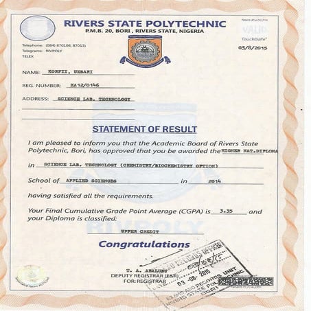 Higher National Diploma | PDF