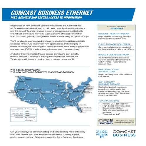 Comcast Ethernet Solutions | PDF