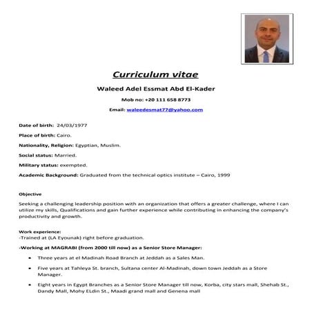 Waleed Esmat CV | PDF