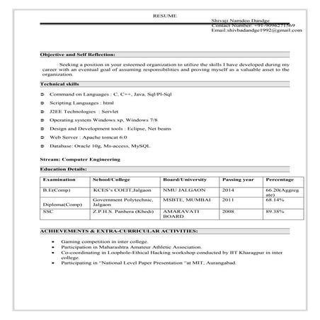 Jaikant chaturvediresume | DOC