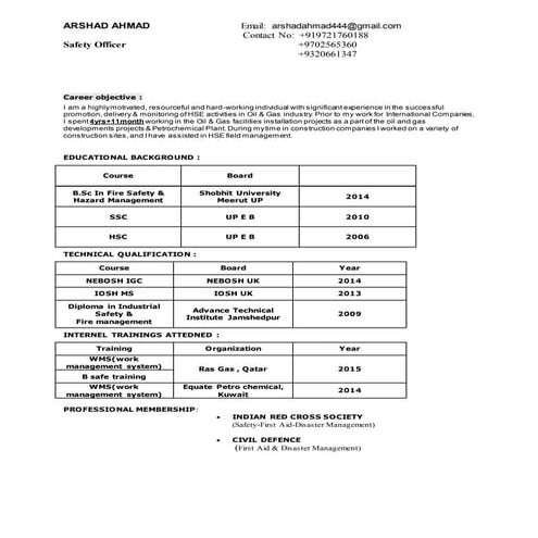 arshad resume 1-1 | DOCX