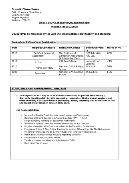 Sourav Dasgupta-Resume | PDF