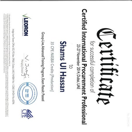 CIPP Certificate - LEORON | PDF