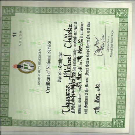 NYSC Cert | PDF