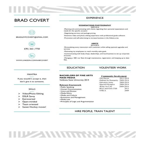 Brad Covert's Resume | PDF