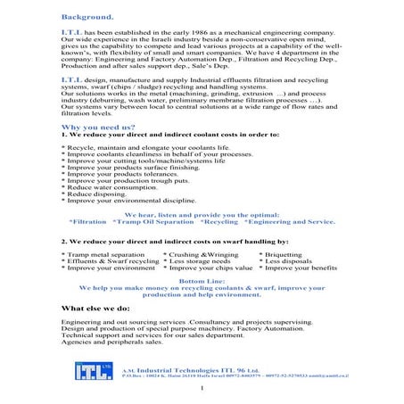 Hydro watertech company profile | PDF