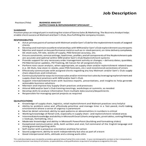 Linked In Job Description - Melanie Lawrence | DOCX