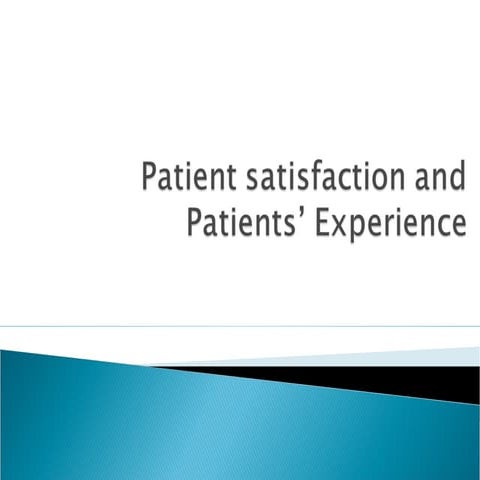 PatientExperience | PPT | Infectious Diseases | Diseases and Conditions