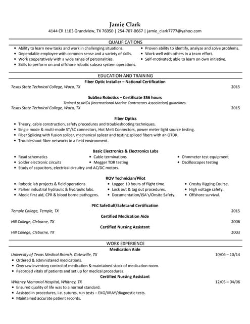 SubSea Resume | PDF | Technology & Computing