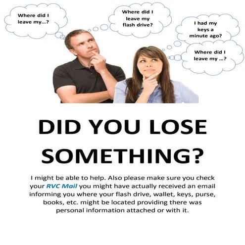 DID YOU LOSE SOMETHING | DOCX