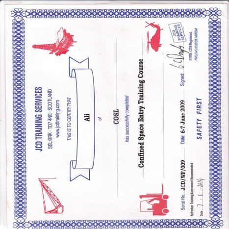 st sdsd certificate | PDF
