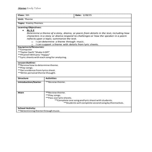 #8 - Themes in Music | DOCX