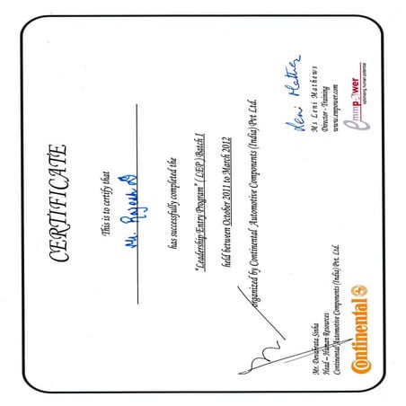 LEP Certificate | PDF