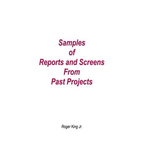 Example LSR project | PDF