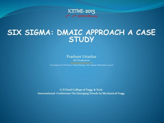 Six Sigma DMAIC Case Study | PDF | Sales | Business
