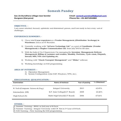 Curriculum – Vitae | DOC