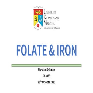 Folate & Iron | PDF