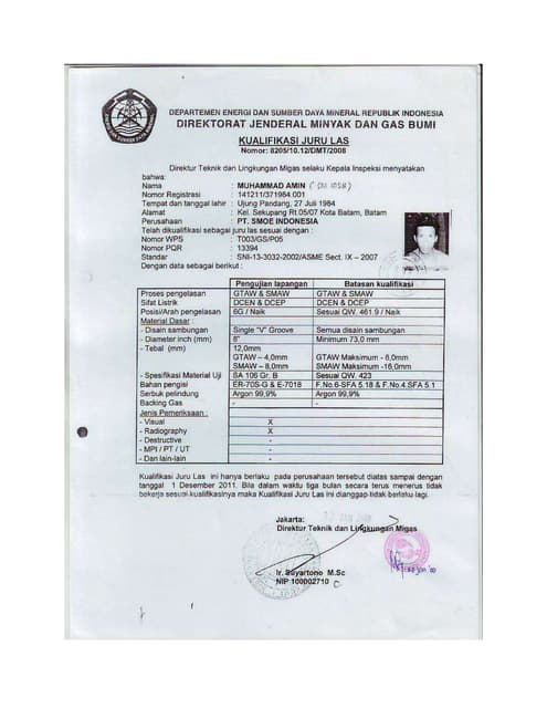 Cswip certificate 1 | PDF