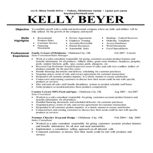 Kelly Beyer Resume | DOCX