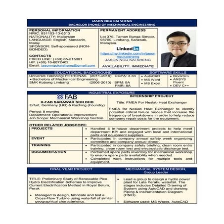 Jason Ngu Kai Sheng_ Resume | PDF