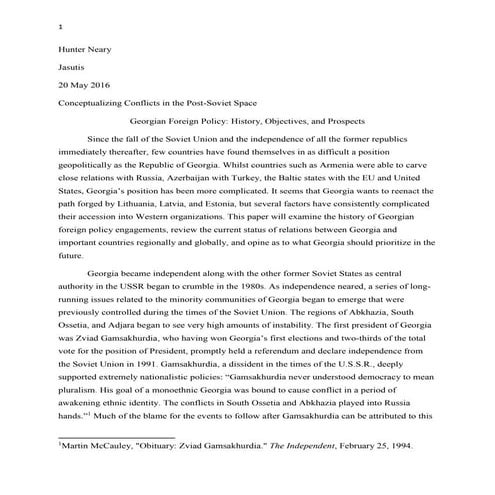 CCIPSS Georgian Foreign Policy Paper | PDF