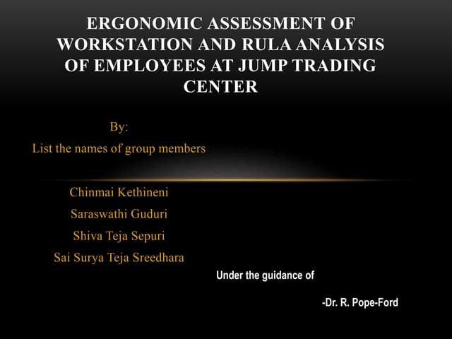 RULA - Rapid Upper Limb Assessment | PDF