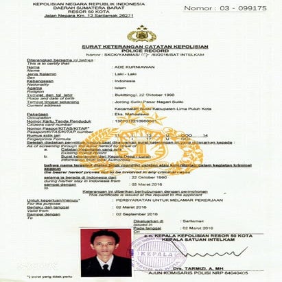 Ade Kurniawan Police Record | PDF