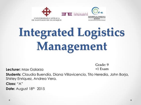 Introduction to Logistics Management | PPTX