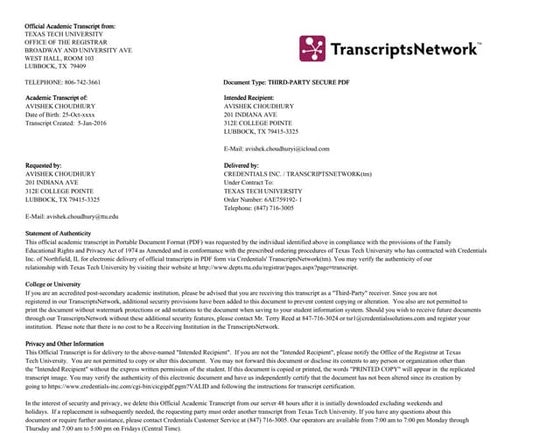 TROY UNIVERSITY TRANSCRIPT | PDF