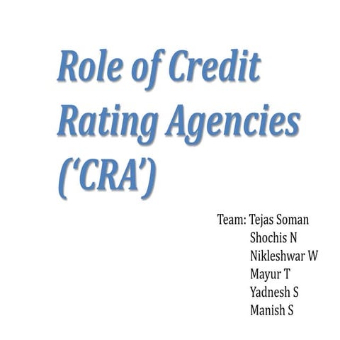 Credit Rating Agencies | PPT