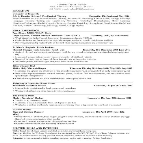 FEMA Resume-TW Summer2016 | PDF