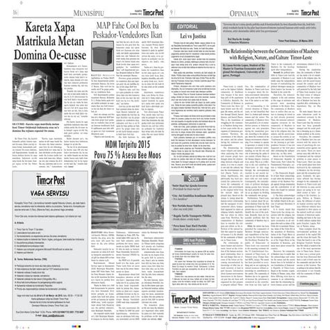 Journal Timor-Post, 25 March 2015-1 | PPT