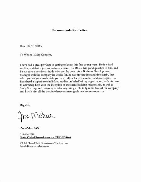 Letter of Recomendation | PPT