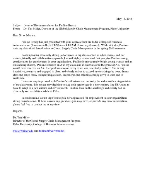 A Chevening Scholarship Recommendation Letter for Ms.Nchafac Julegette ...