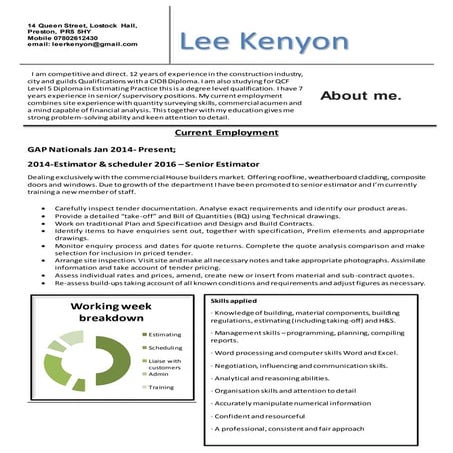 Lee.R.Kenyon CV Wrd Rev C | DOCX | Business | Business and Finance