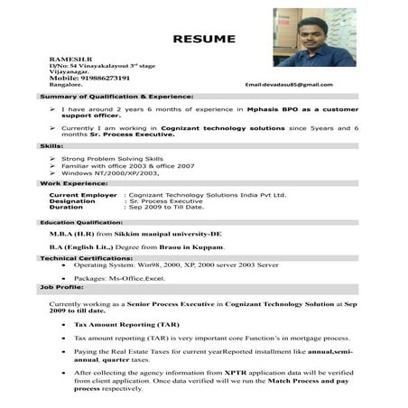 Ramesh.R Resume (286) | PDF