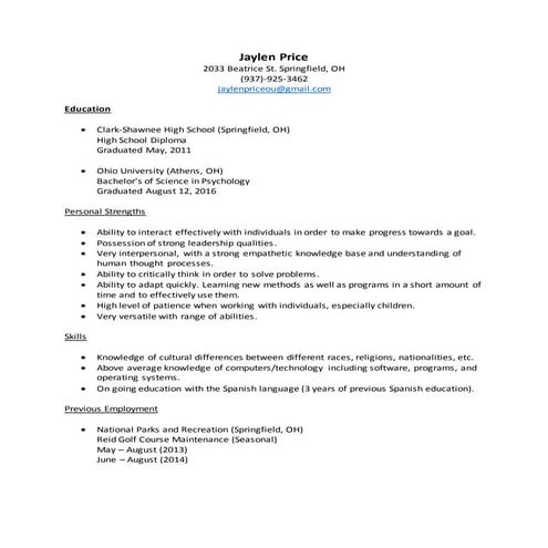 Yvonne Resume 2016 | DOCX