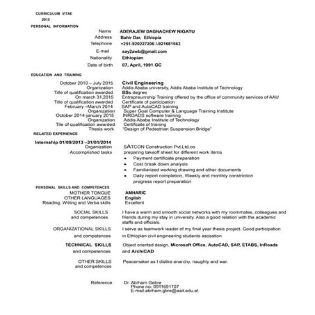 CV final CV(1) | PDF