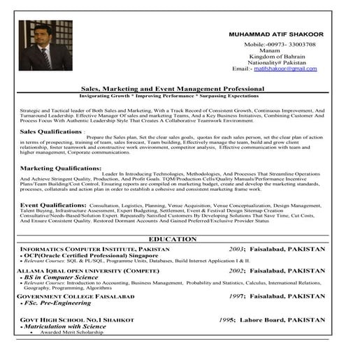 Atif Resume | PDF