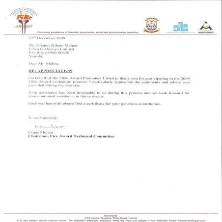 2010 FiRE Award Recognition | PDF