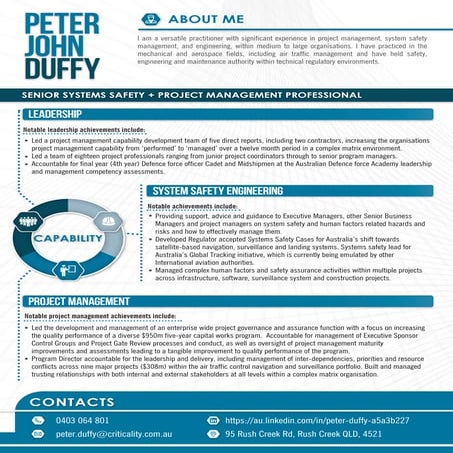 CV - Peter John Duffy Oct 2016 | PDF